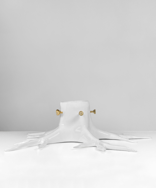 X-large Christmas Tree Stand "The Root" - White - Garden Glory