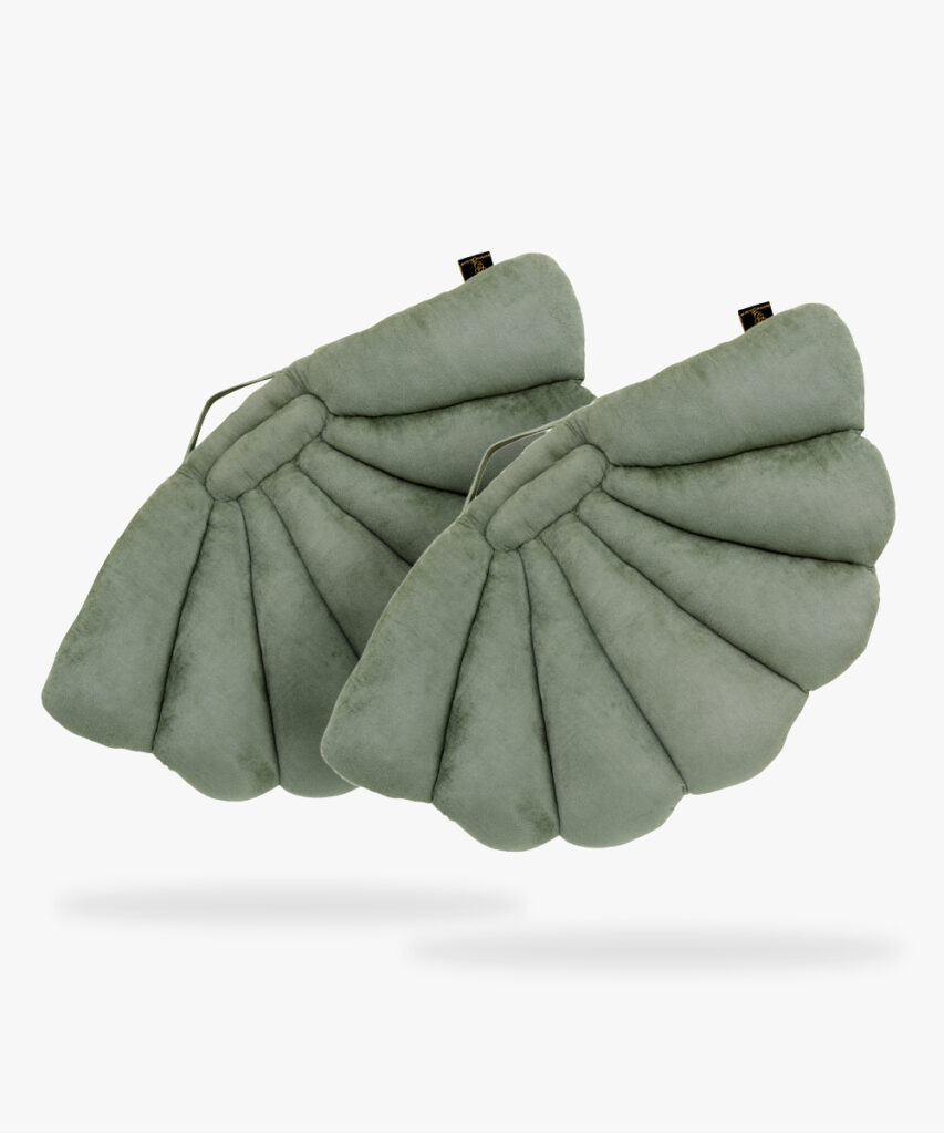 Shell cushion 2-pack Eucalyptus - Garden Glory