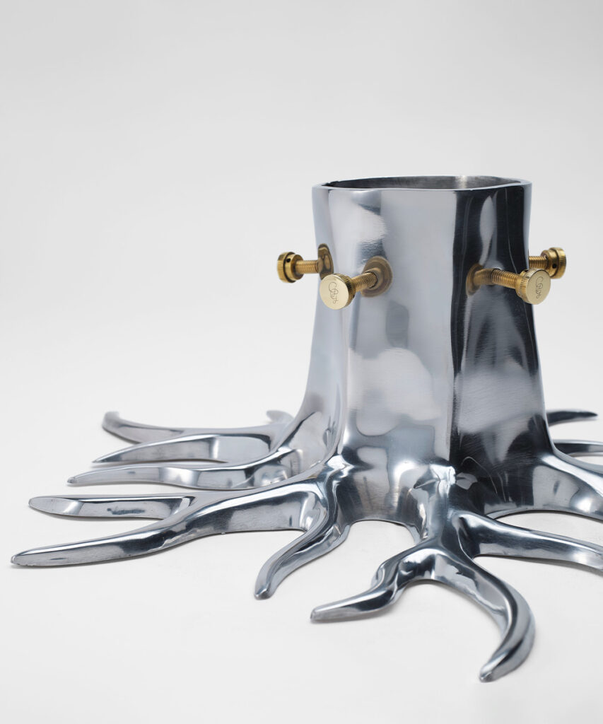Christmas Tree Stand - "The Root" in Silver - Order online, free shipping