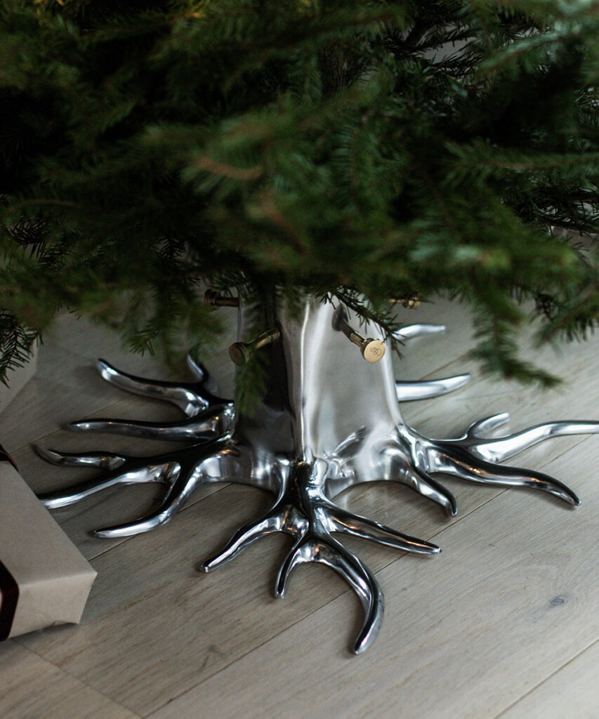 Christmas Tree Stand - "The Root" in Silver - Order online, free shipping